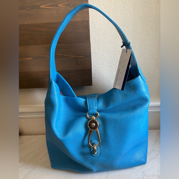 Dooney & Bourke | Bags | Dooney Bourke Sky Blue Large Logo Lock ...